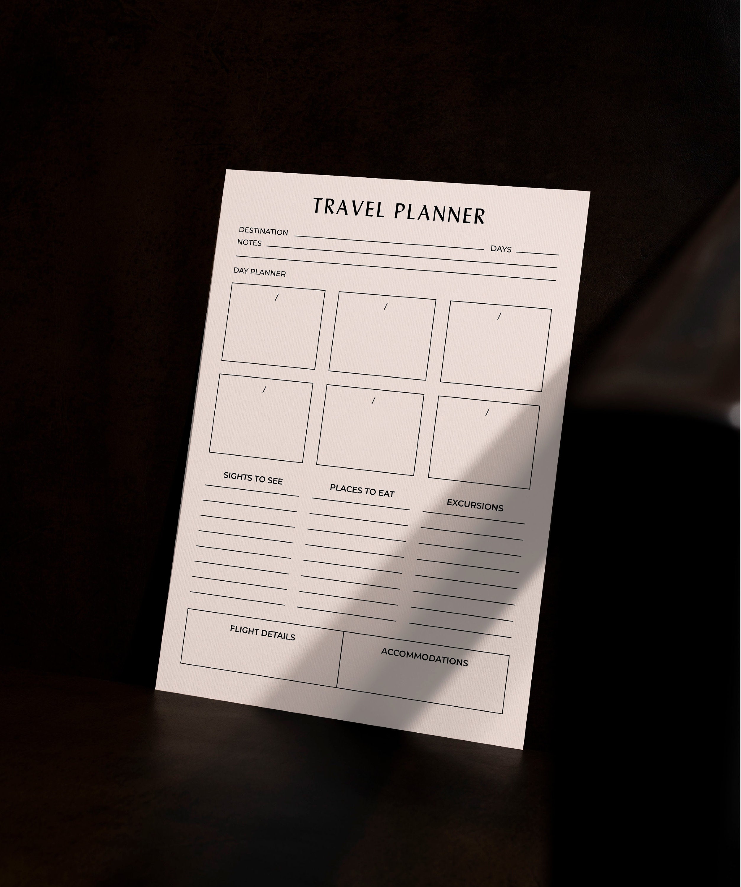 Travel Itinerary Printable | Daily Trip Itinerary | Daily Printable ...