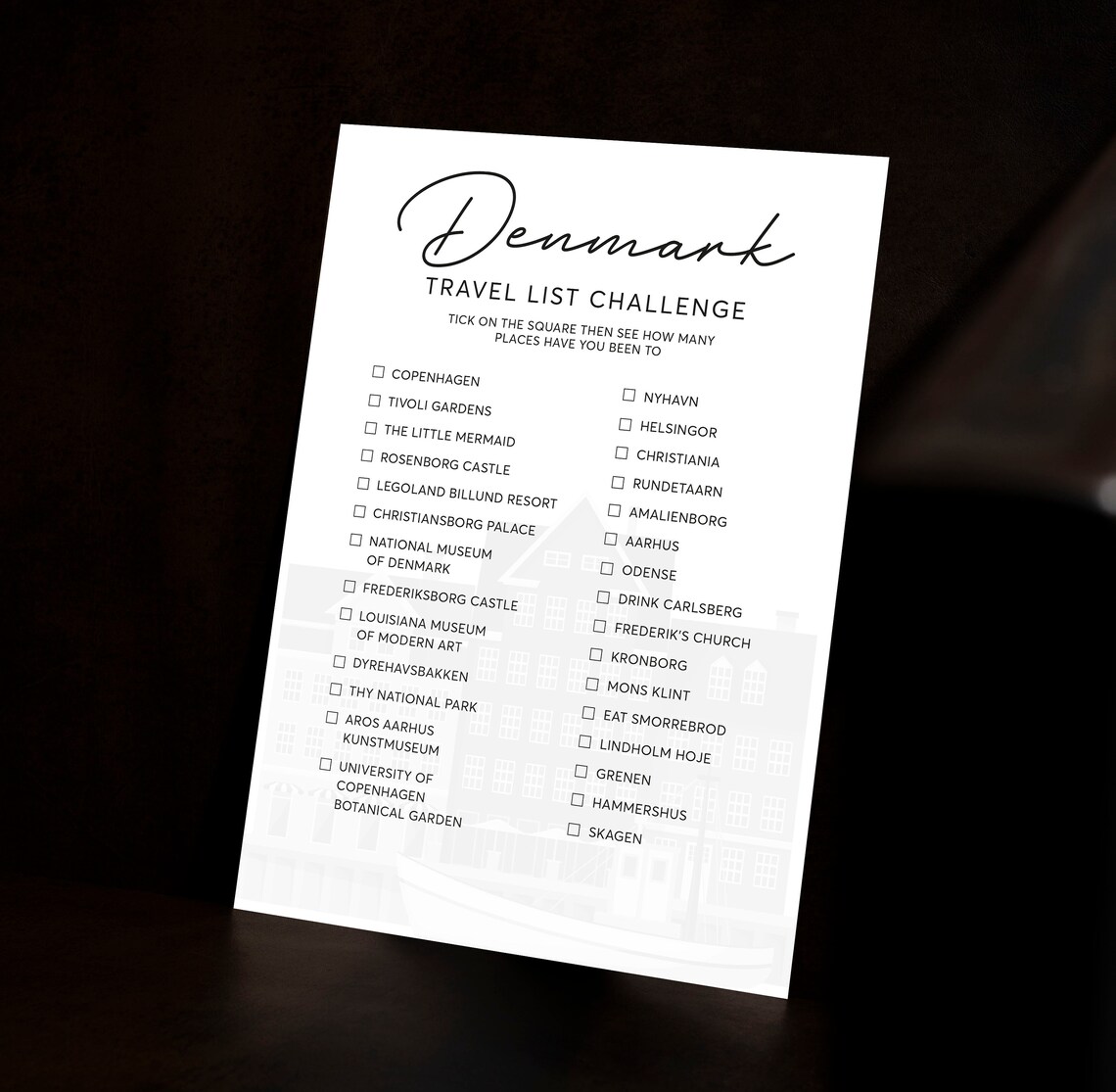 Denmark Travel Checklist & Travel List, Printable, Denmark Vacation ...