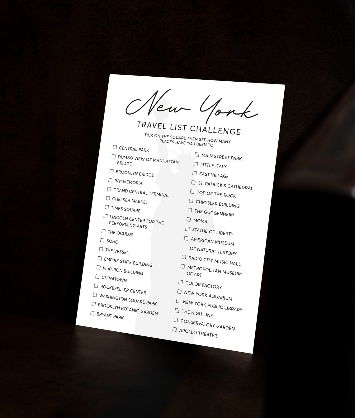 New York Travel Checklist & Travel List, Printable, New York Vacation ...