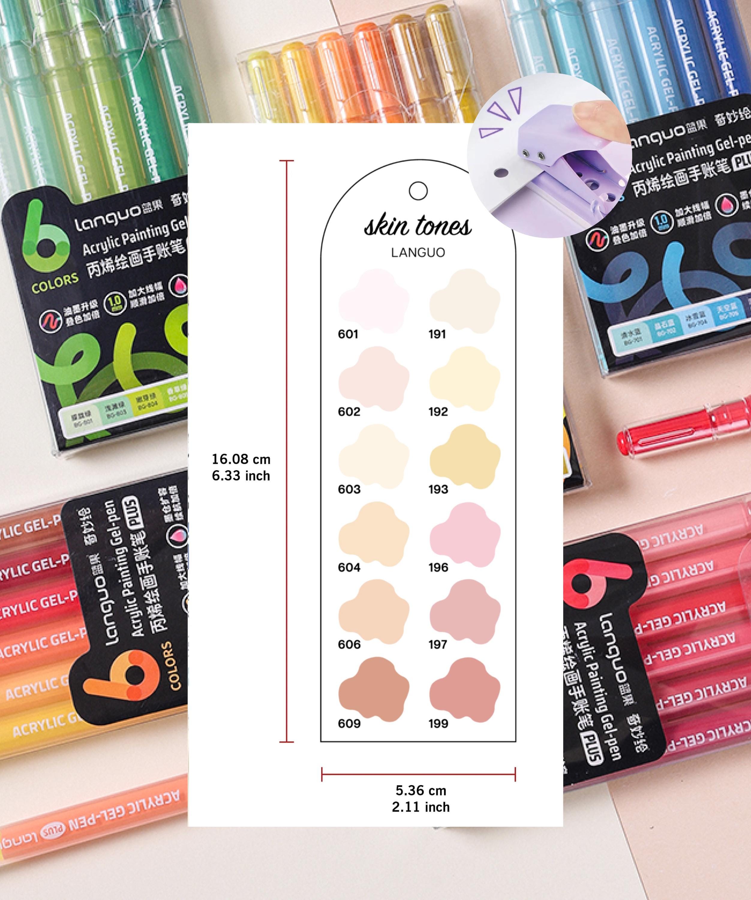 Languo Gel Pens 90-tones Template Swatch Page Swatch Printable Template ...