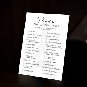PARIS Travel Checklist & Travel List, Printable, Paris Vacation Ideas ...