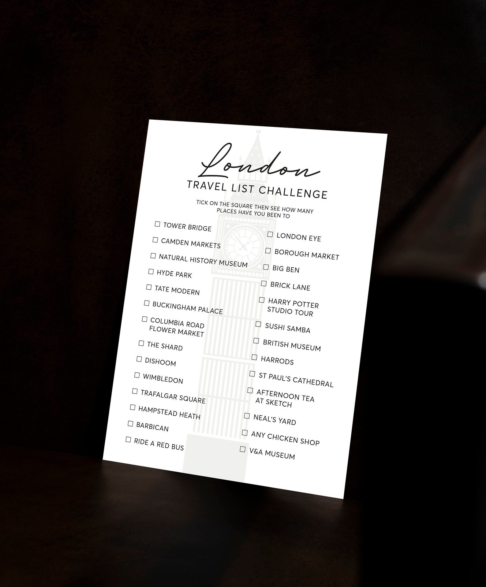 London Travel Checklist & Travel List, Printable, London Vacation Ideas ...