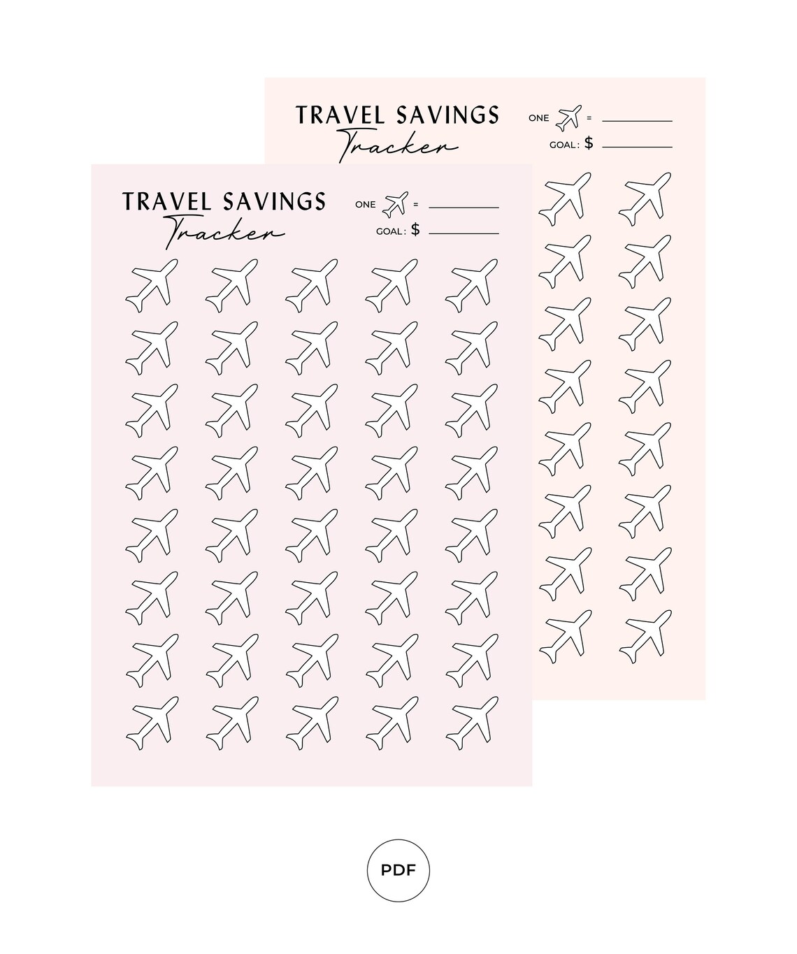 Printable Travel Savings Tracker, Vacation Finance Planner, Instant ...