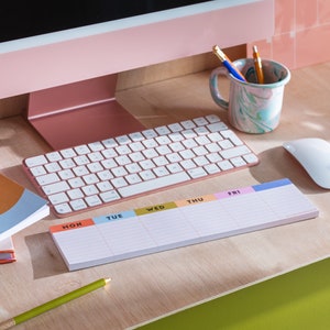 Weekly Keyboard Planner Pad Desk Planner | Weekly Notepad | Todo List ...