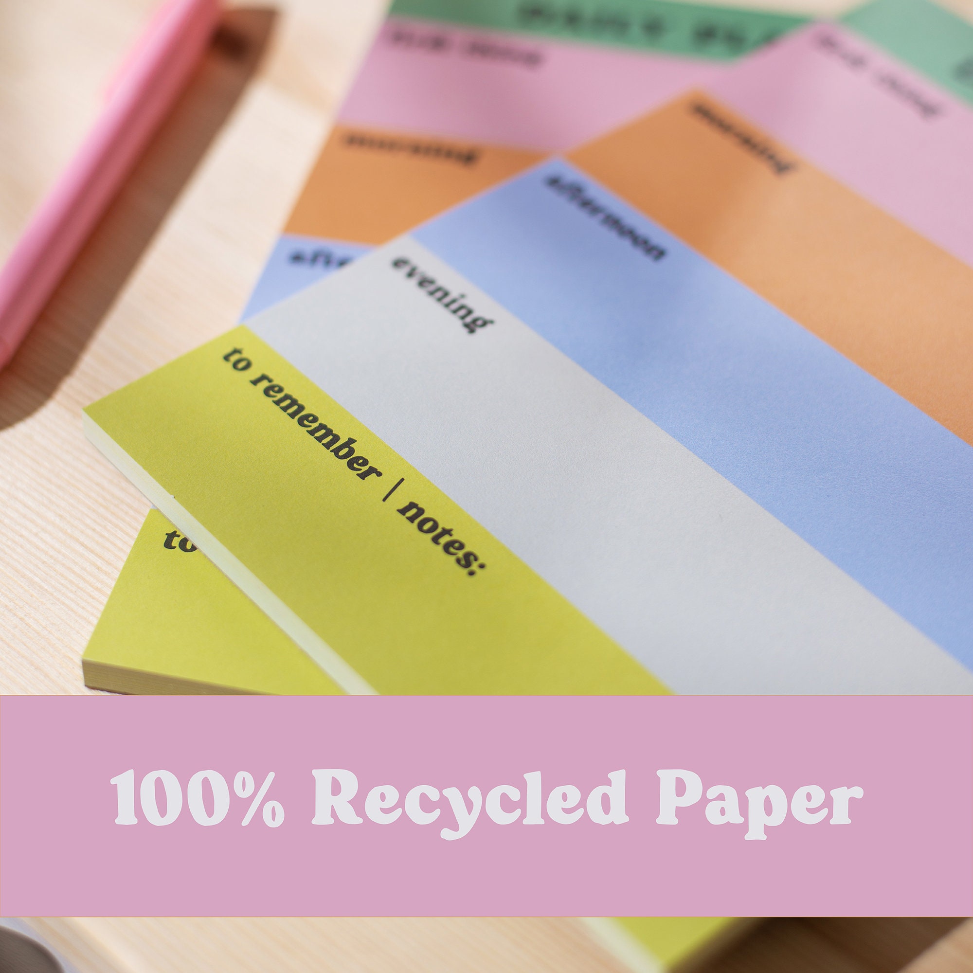 Time Blocking Daily Planner A5 Notepad Rainbow Colour Block | Desk Pad ...