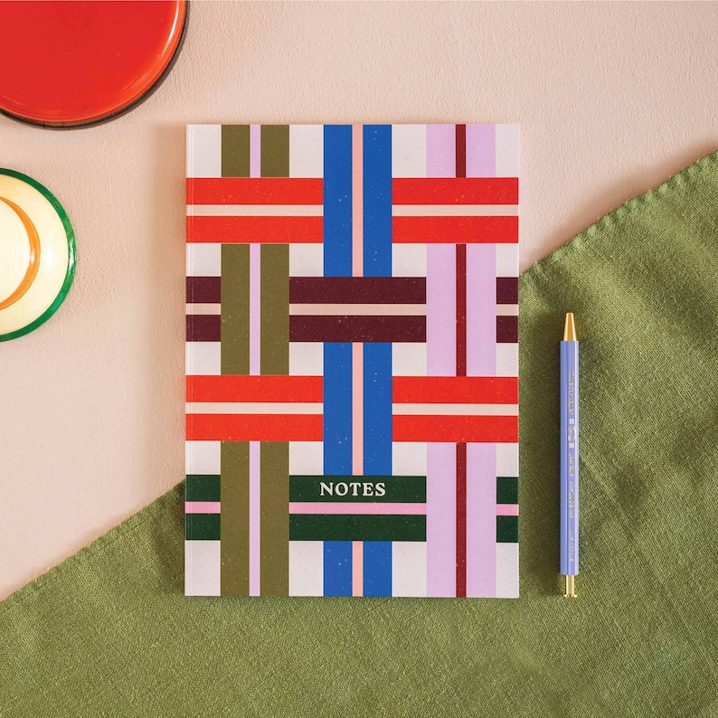 A5 Lined Notebook | Playful Patterns Design | Stylish & Compact | Ruled ...