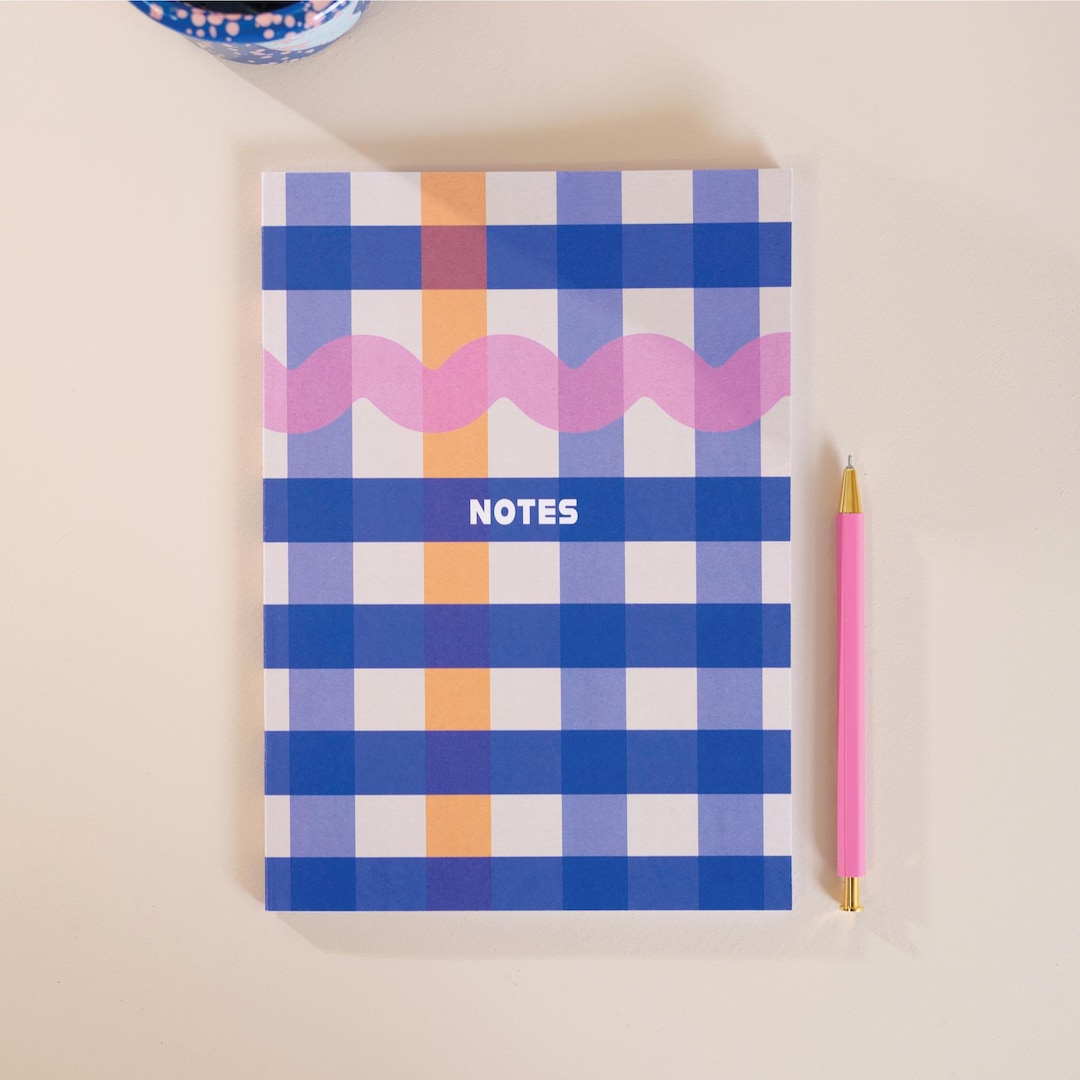 Buy A5 Lined Notebook Checkered | Ruled Journal | Recycled Paper ...