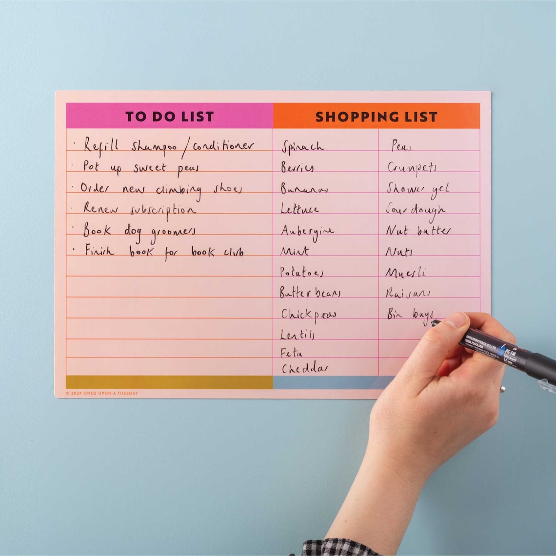 Magnetic Weekly Shopping List & to Do List Fridge Magnet Planner | Dry ...
