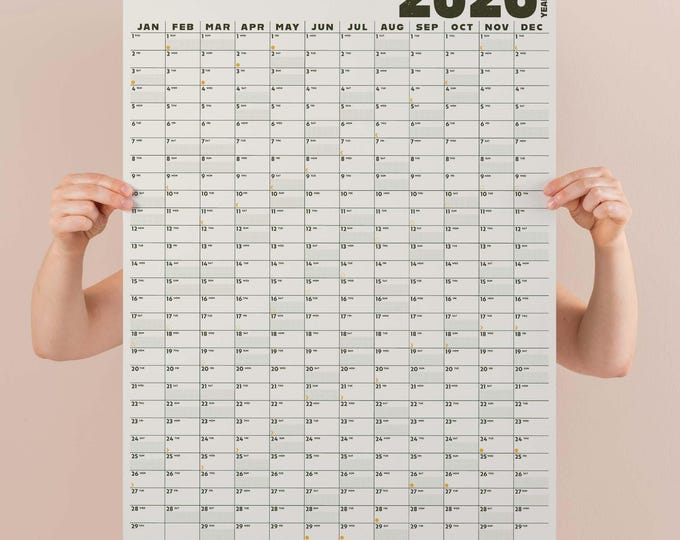 2025 Year Wall Planner Portrait Black & White | Neutral Planner | 2025 ...