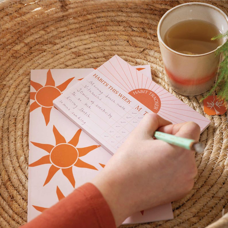 Weekly Habit Tracker A6 50 Page Pad | Routine Tracking | Goal Planner ...