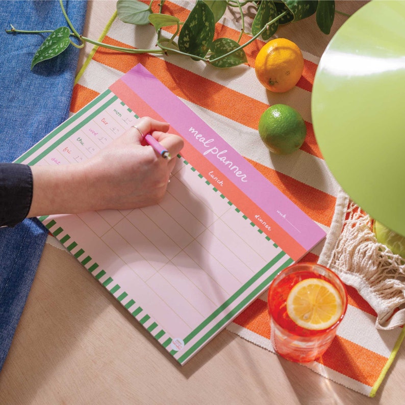 Weekly Meal Planner Pad Tropical Cabana | A4 Meal Planner | Daily Meal ...