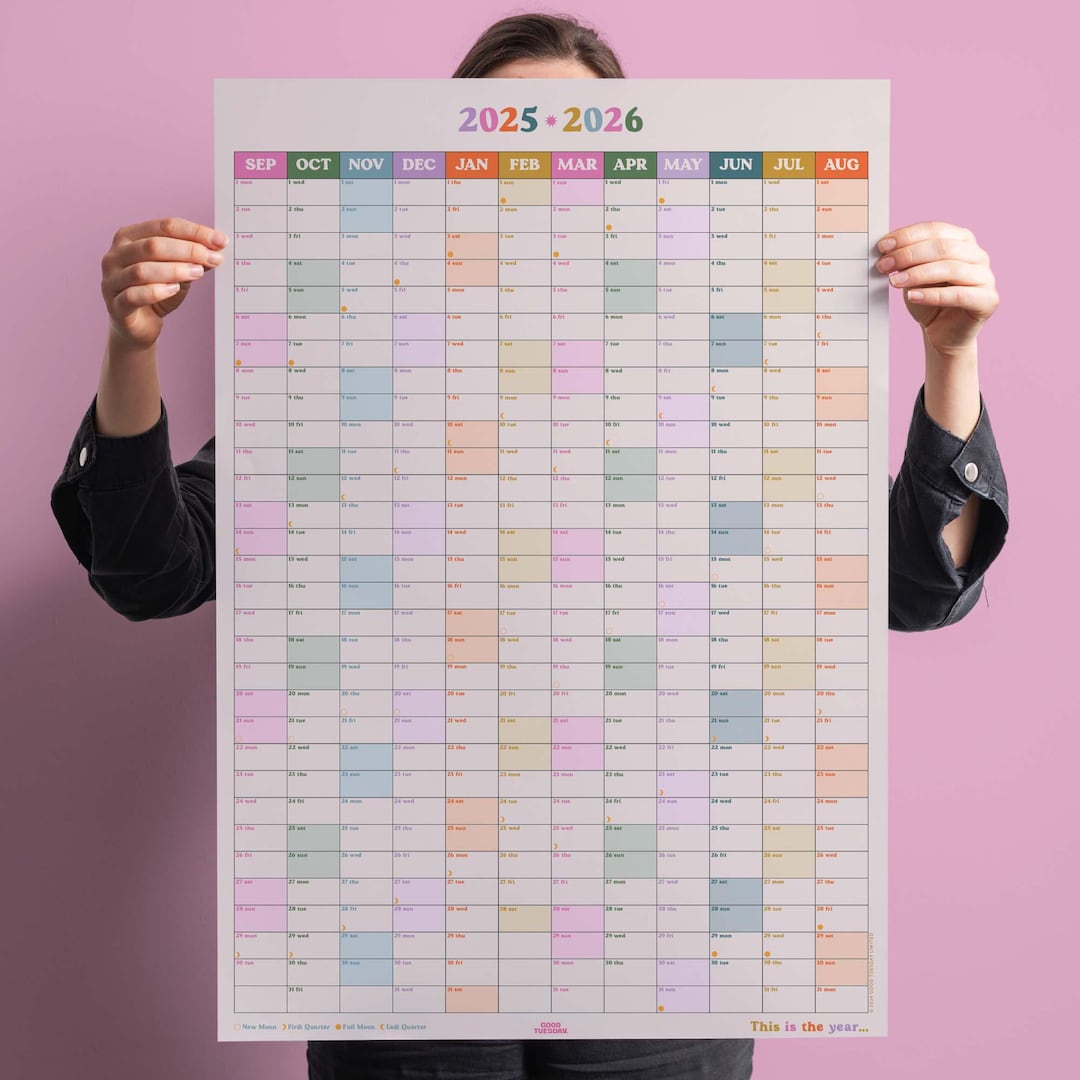 2025-2026 Wall Planner Academic Year | This is the Year | Monthly ...