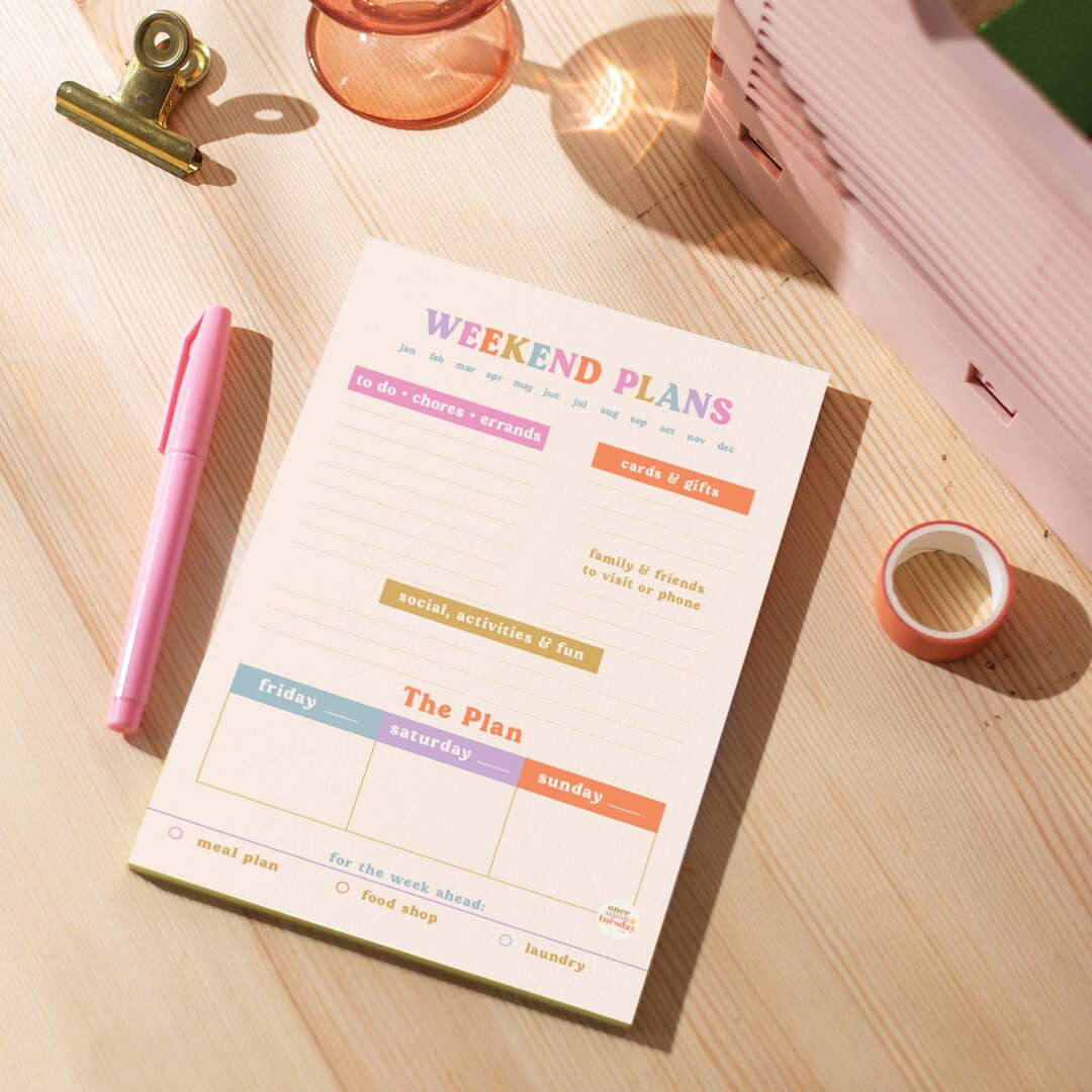 Weekend Planner A5 Pad You Got This Activity Planner To-do List Weekend ...