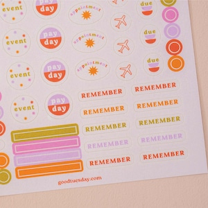 Planner & Calendar Stickers | Journal Stickers | Everyday Stickers ...