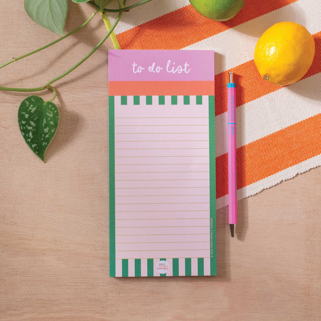 Slim To-do List & Notepad Tropical Cabana Deskpad | Tear off Notepad ...