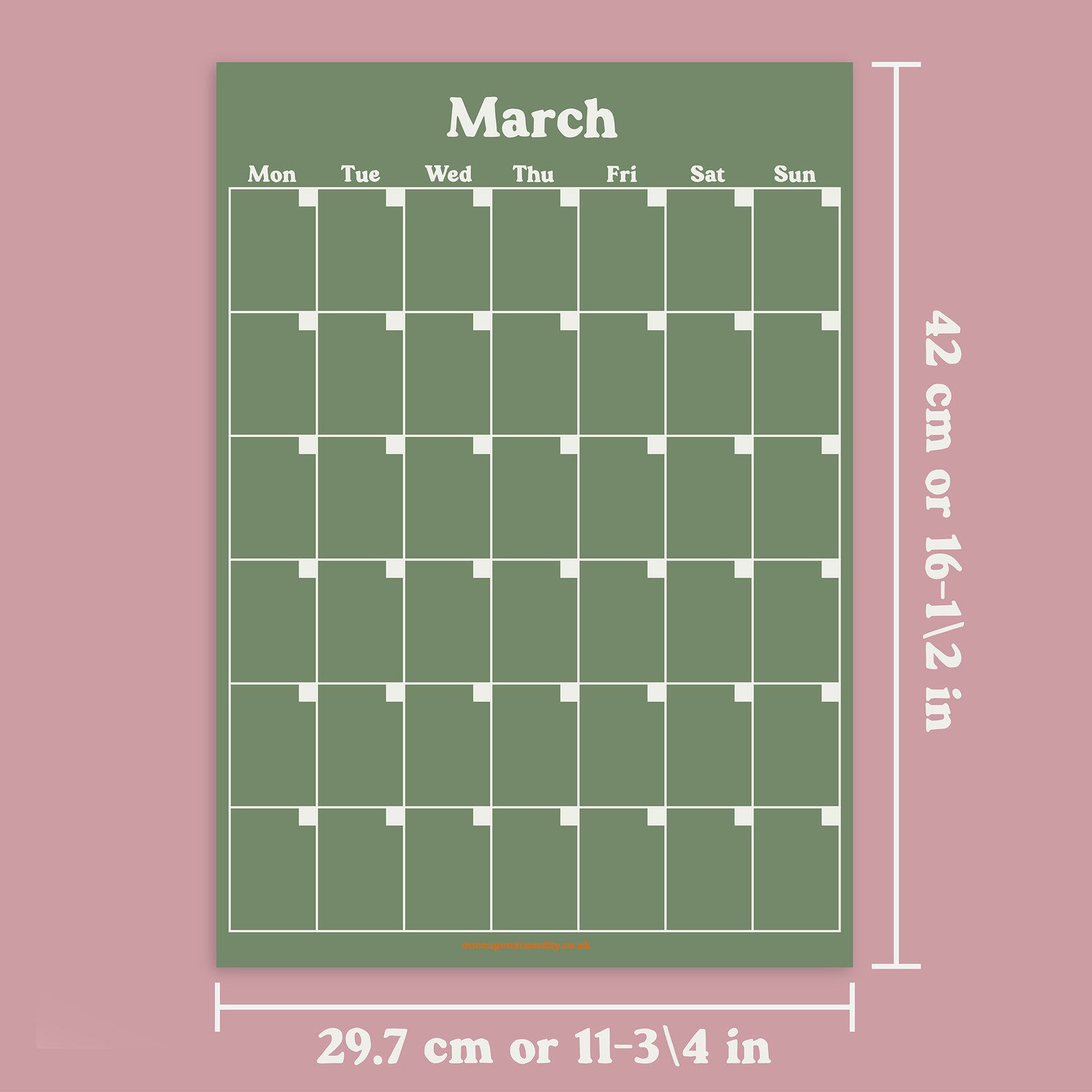Large Monthly Wall Planner A3 Wall Planner Individual Pages - Etsy