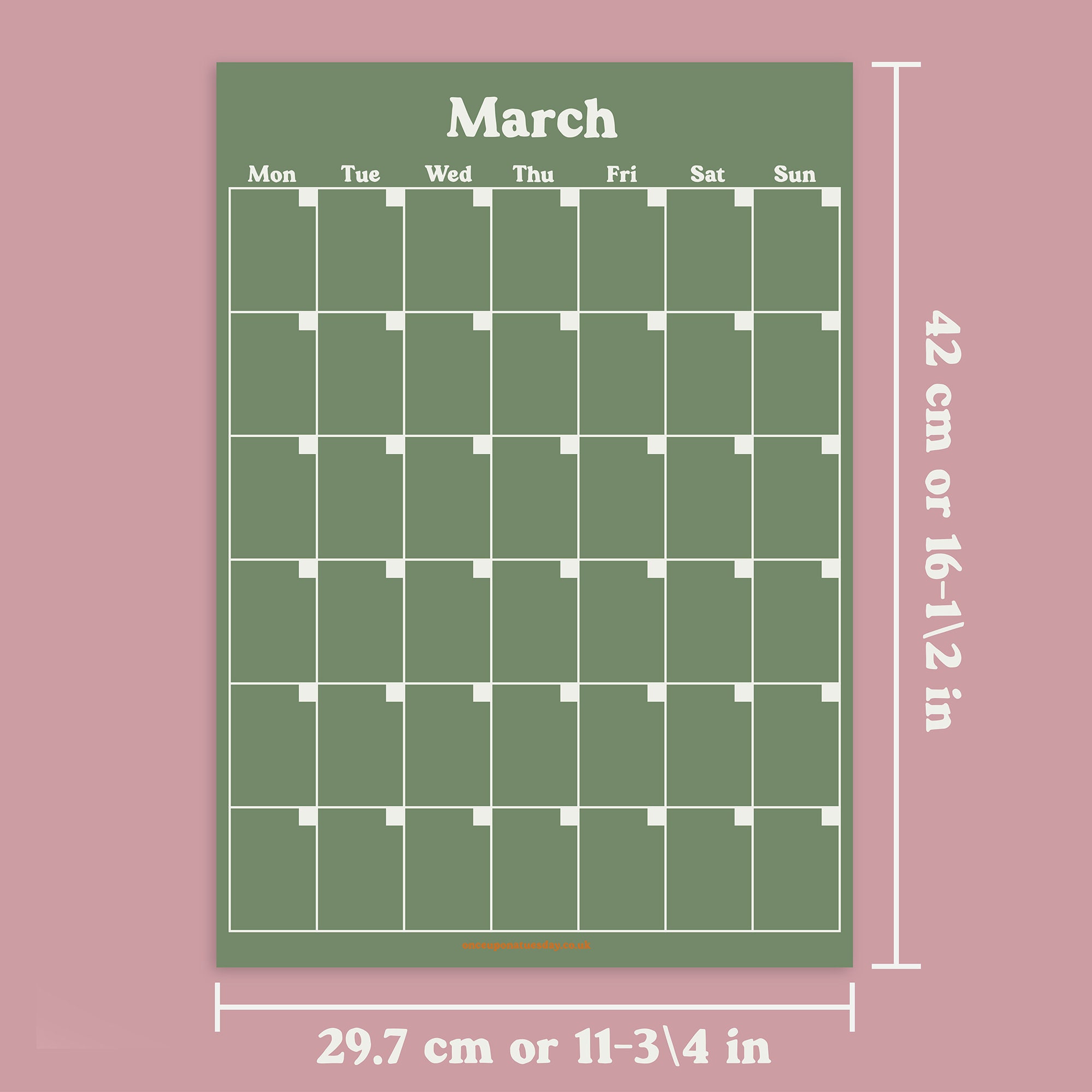 Large Monthly Wall Planner A3 Wall Planner Individual Pages - Etsy UK