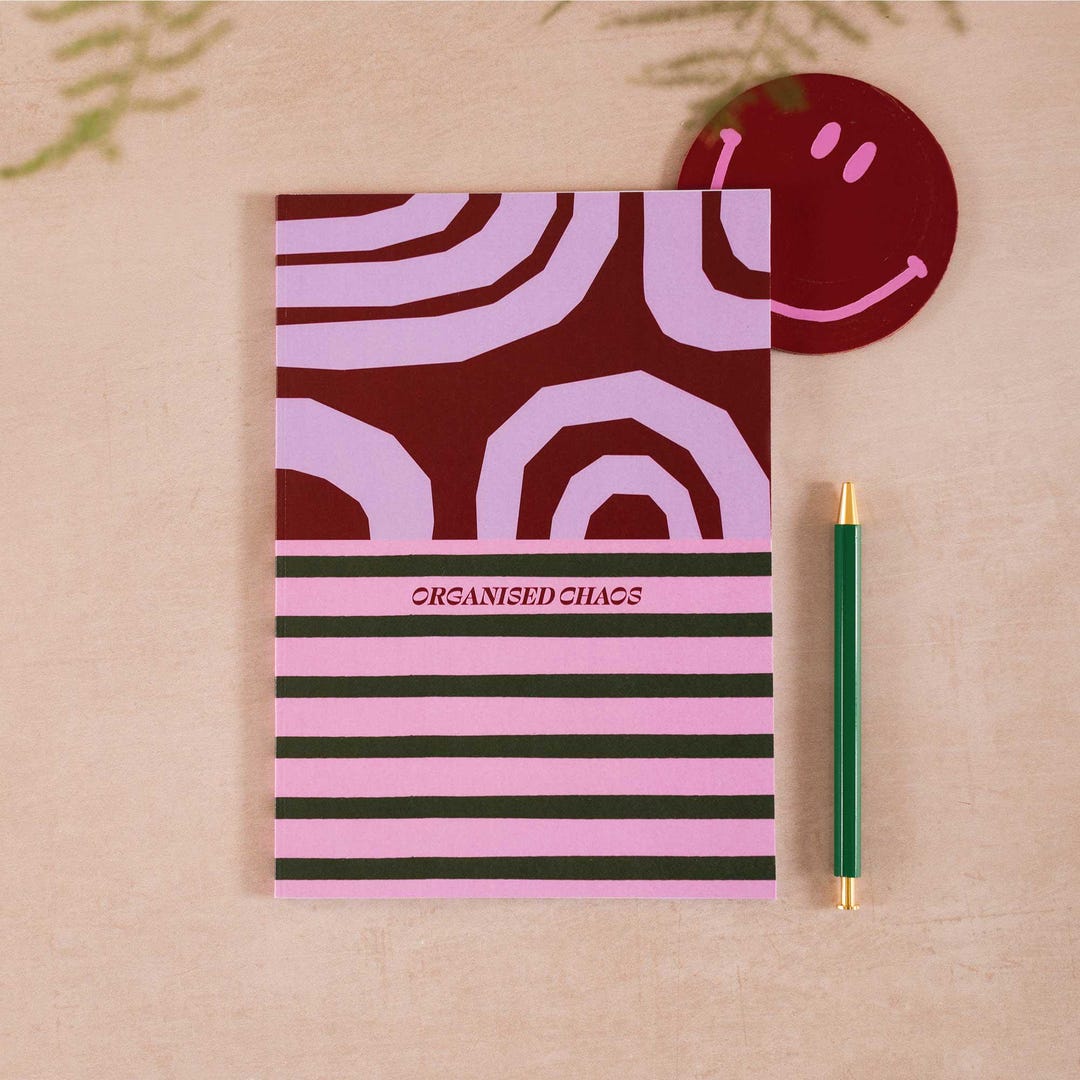 A5 Lined Notebook Organised Chaos | Ruled Journal | Recycled Paper ...