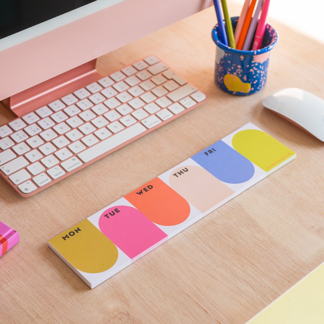 Weekly Keyboard Planner Pad Desk Planner | Weekly Notepad | to Do List ...