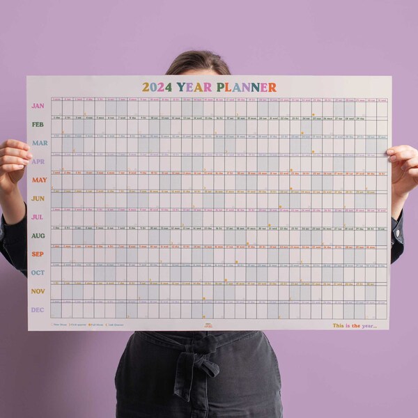 2024 Yearly Wall Planner - Etsy Australia