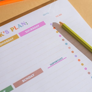 Weekly & Daily Planner Pad Set You Got This | Colourful | Desk Planner ...