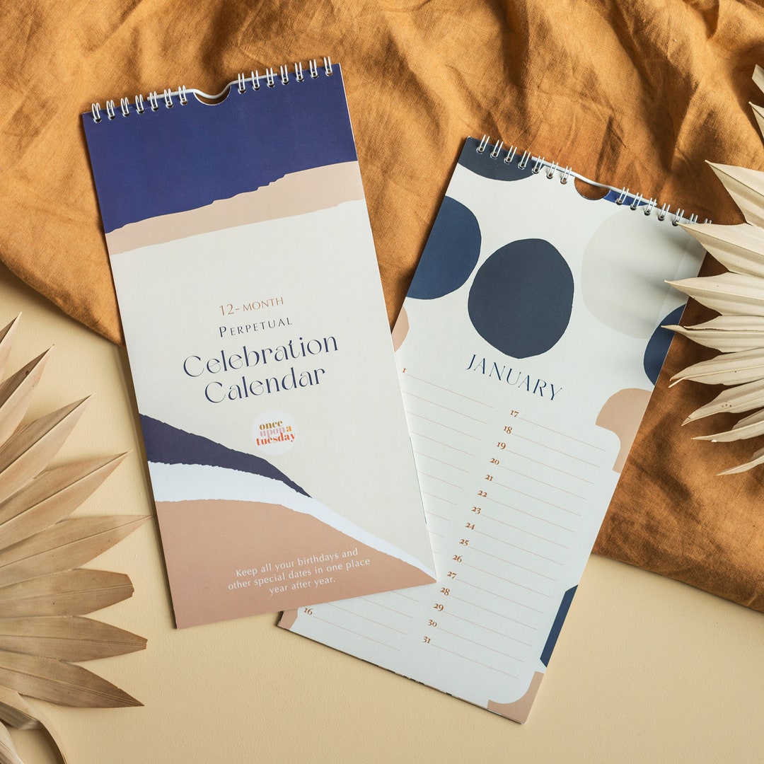 Perpetual Birthday Wall Calendar | Forever Celebration Calendar ...