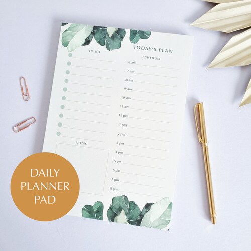 Daily Desk Pad Minimal to Do Notepad Daily Planner Notepad - Etsy