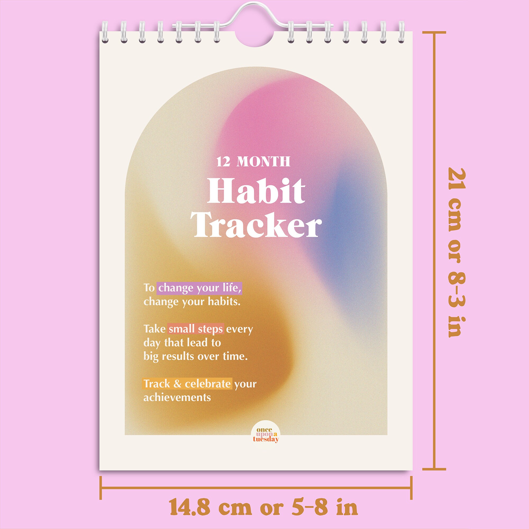 Daily Habit Tracker Monthly Calendar 12 Month Goal Planner - Etsy UK