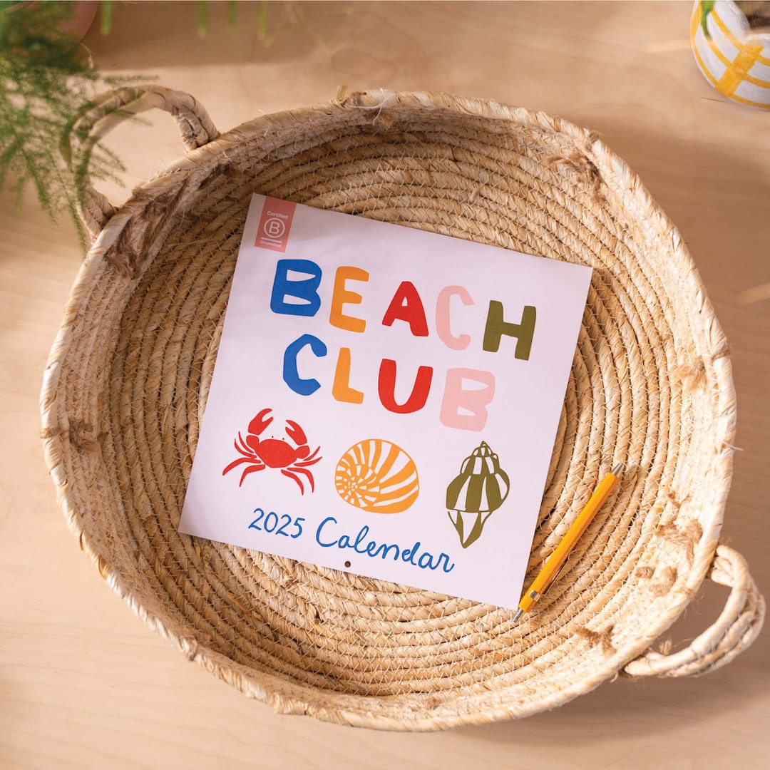 2025 Beach Vibes Art Calendar Monthly Planner | Vacay Vibe ...
