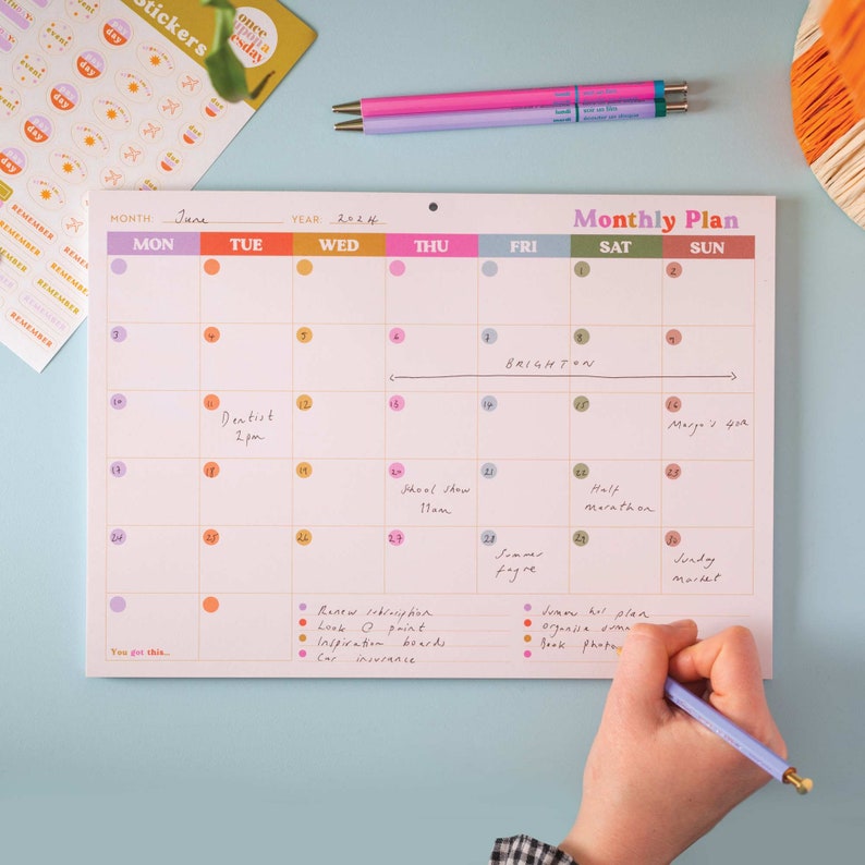 A4 Monthly Planner Pad You Got This | WFH Desk Planner | Monthly ...