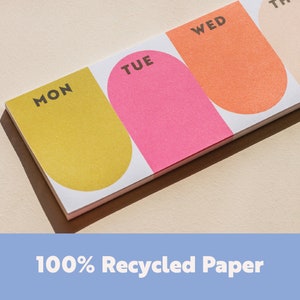 Weekly Keyboard Planner Pad Desk Planner | Weekly Notepad | to Do List ...