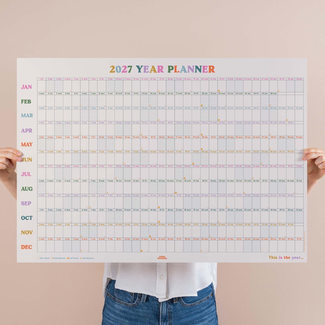 2027 Large Year Wall Planner Landscape Colourful | This is the Year ...