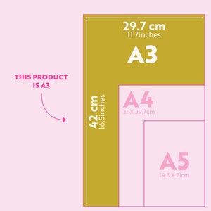 Large Monthly Wall Planner A3 Simply Bright XL Wall Planner Individual ...