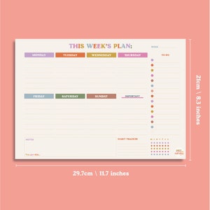 Weekly & Daily Planner Pad Set You Got This | Colourful | Desk Planner ...