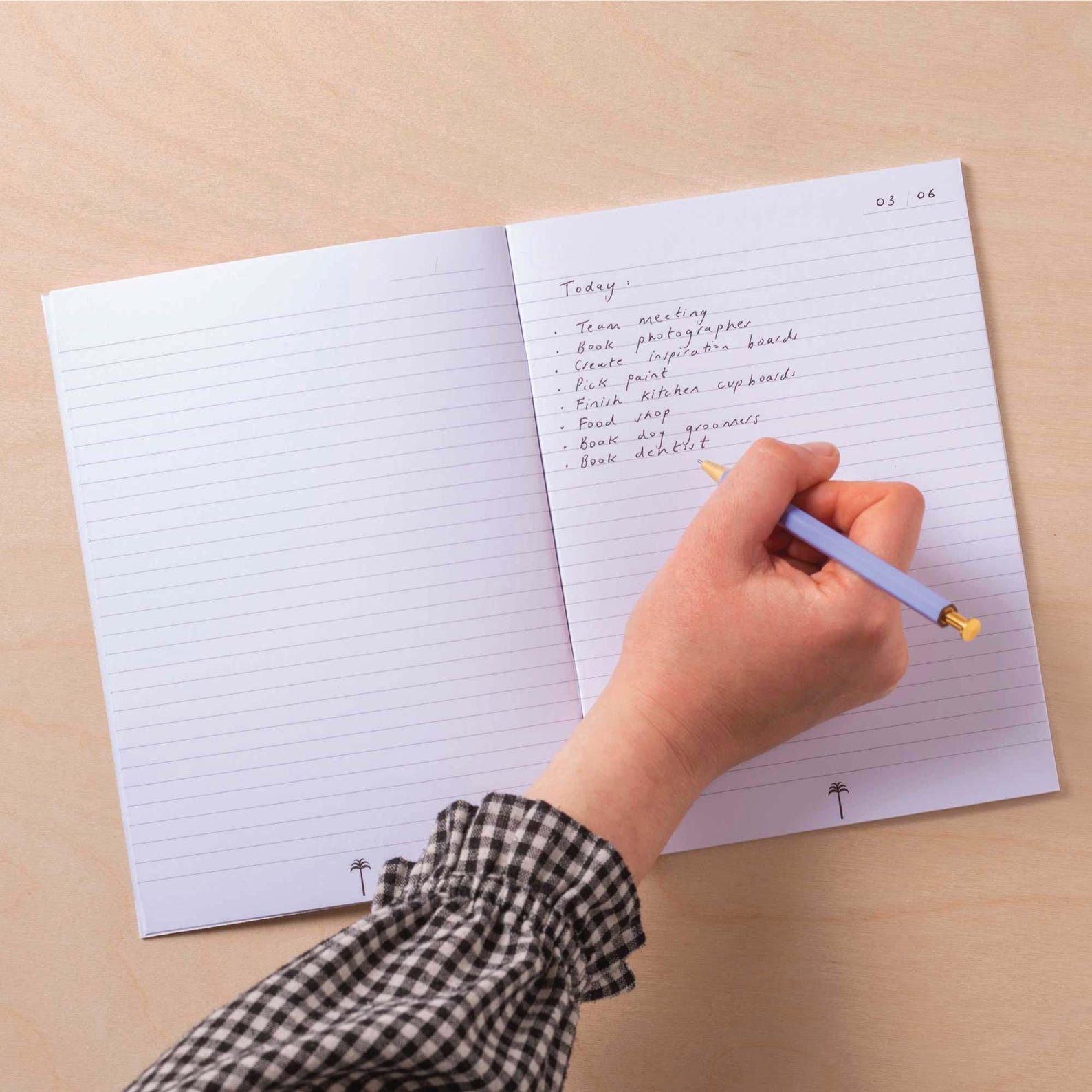 A5 Lined Notebook Checkered | Ruled Journal | Recycled Paper | Daily ...