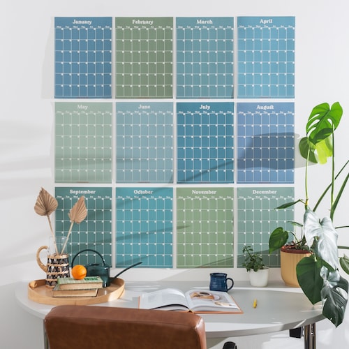 Large Monthly Wall Planner A3 Pastel Wall Planner Individual - Etsy