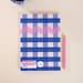 A5 Lined Notebook Checkered | Ruled Journal | Recycled Paper | Daily ...