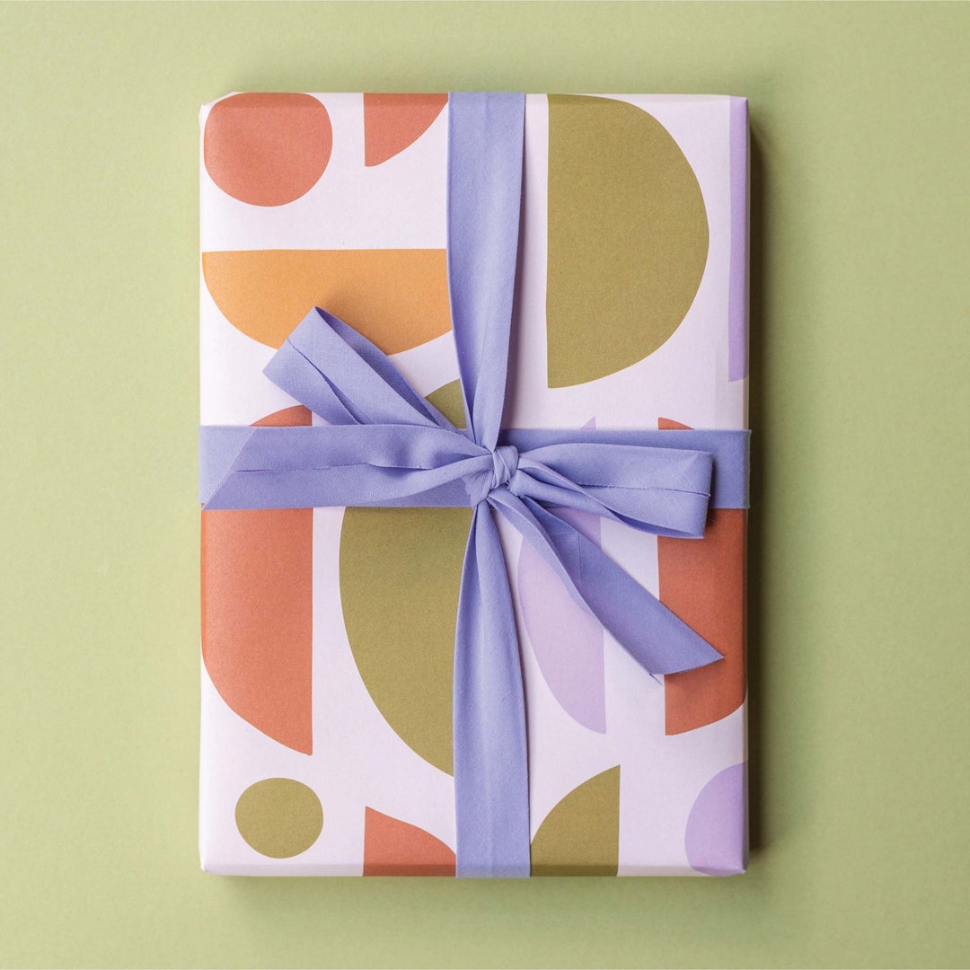 Abstract Boho Gift Wrapping Paper FOLDED | Gift Wrap Sheet | Colour ...