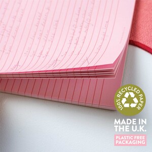 A5 Notepad & To-do List Pink and Red Bold Deskpad | Tear off Notepad ...