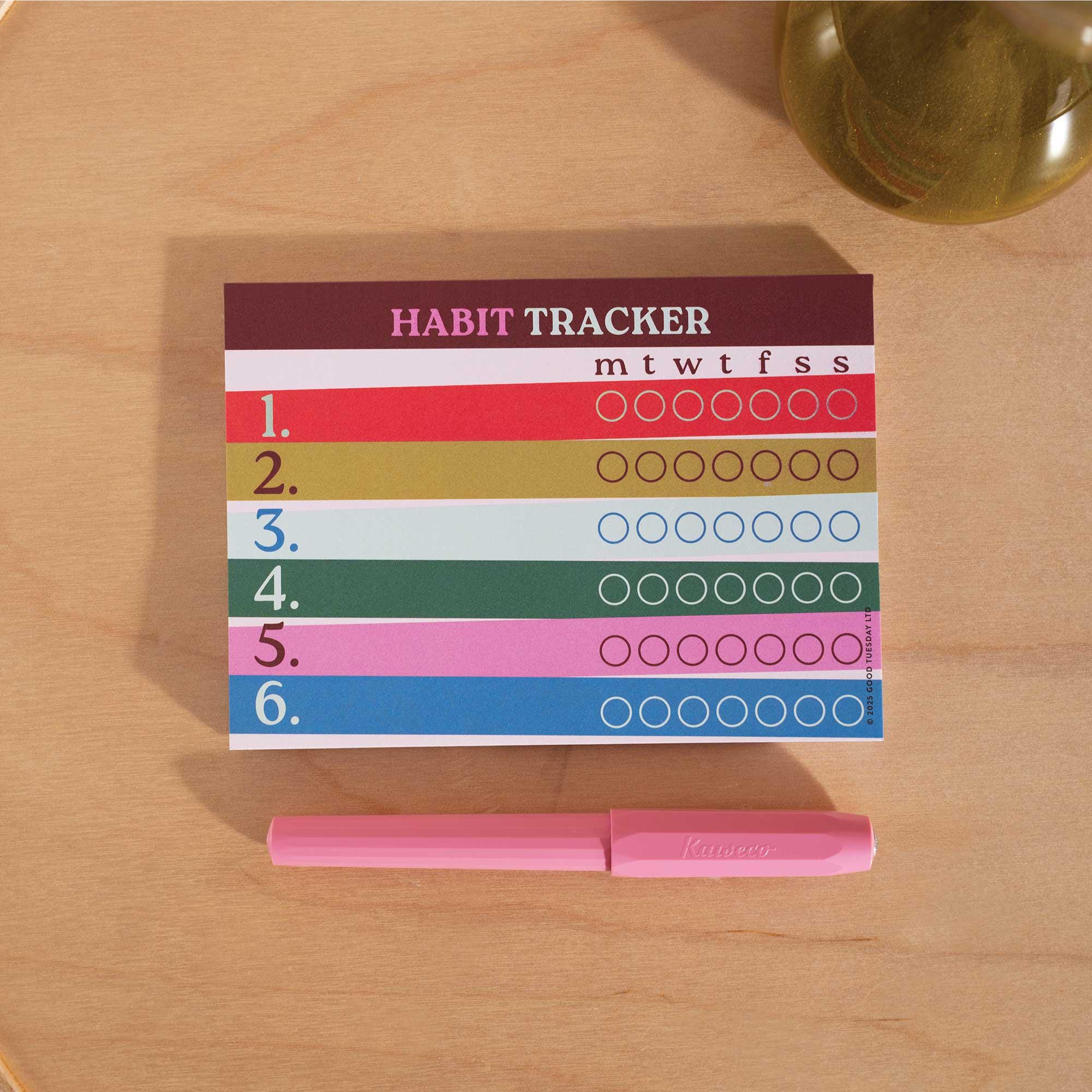 Weekly Habit Tracker A6 50 Page Pad | Routine Tracking | Goal Planner ...