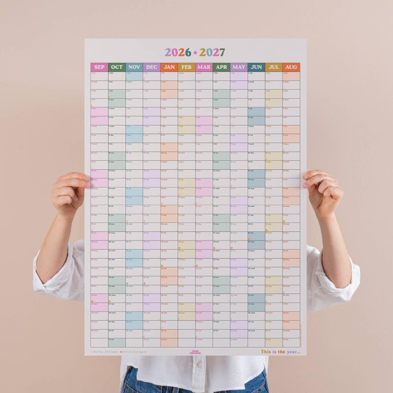2027 Wall Planner A2 - Etsy UK