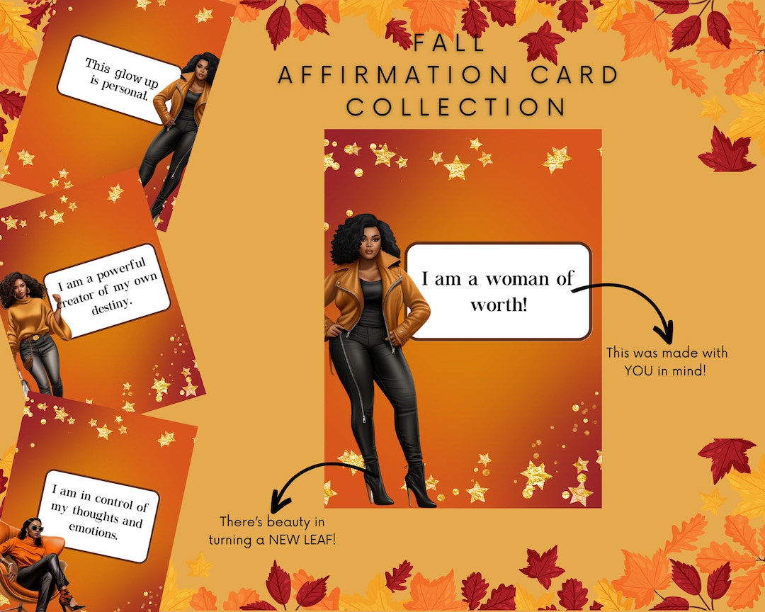Fall Affirmation Cards - Etsy