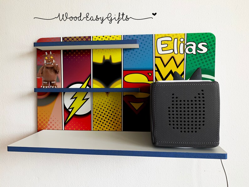 Toniebox regal SuperheroShelf for toniebox Superherostorage | Etsy