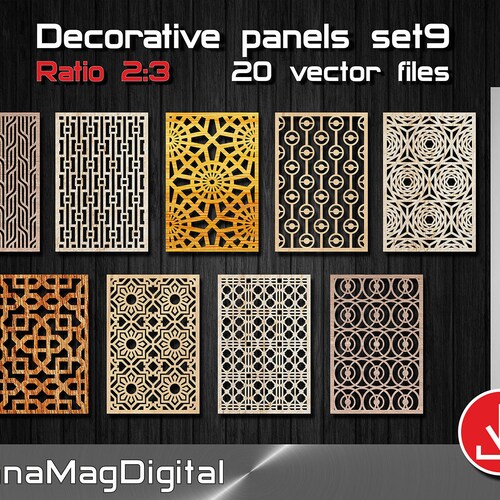 Decorative Panel SVG for Cricut Silhouette Files Laser Cut | Etsy Australia