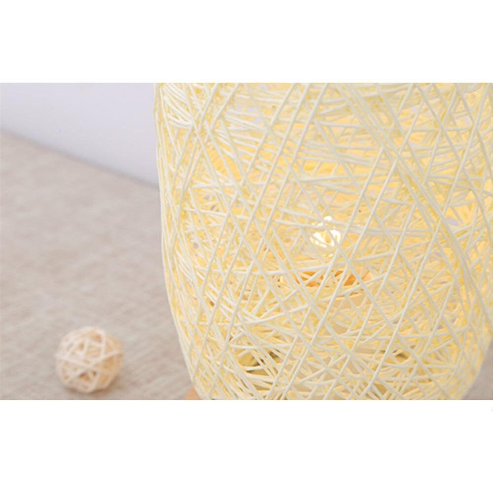 Rattan Style Table Lamp Wood Rattan Twine Ball Lights Table - Etsy