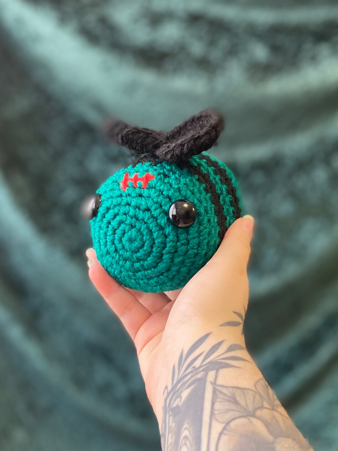 Zombie Bee Plushie Zom-bee Handmade - Etsy