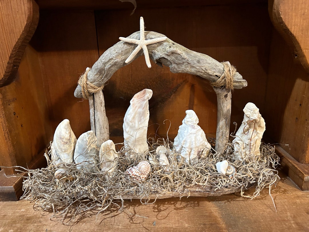Nativity Driftwood Nativity Shell Nativity Christmas - Etsy