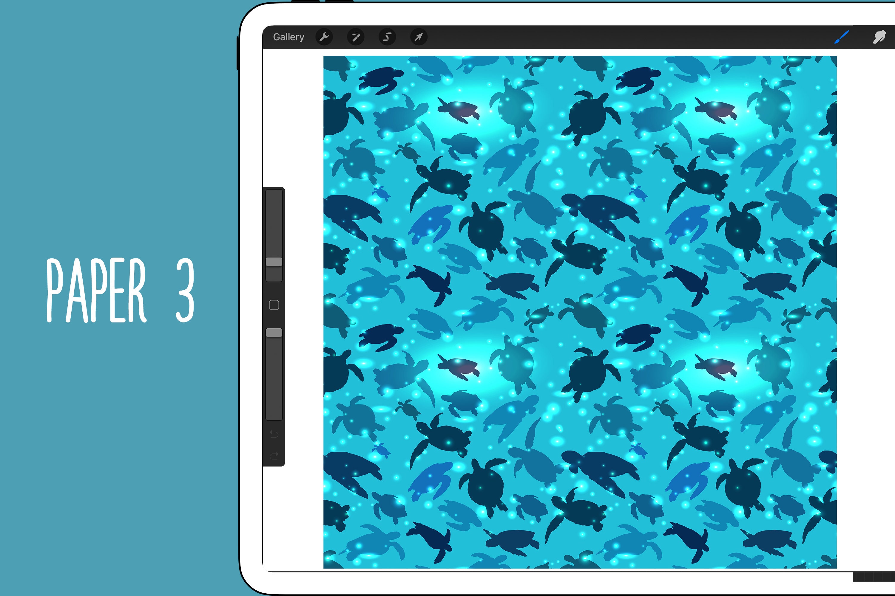 Digital Paper Printable Clipart Cute Turtle Scrapbooking Digital Paper ...