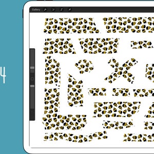 Digital Washi Tape Clipart Bee Bees Sticker Set Digital | Etsy