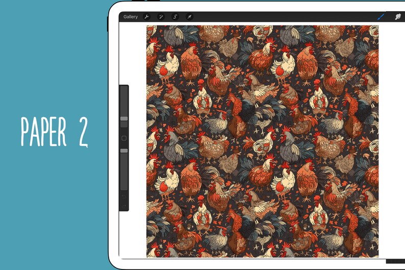 Digital Paper Printable Clipart Chickens Scrapbooking Digital Paper ...